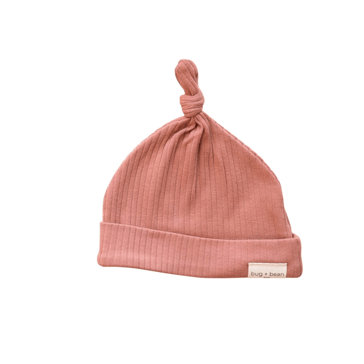 Organic Ribbed Knotted Hat - Terracotta – bug + bean kids